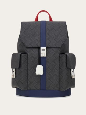 Ferragamo Herren Rucksack mit Doppeltasche - Citymatch Capsule Blau