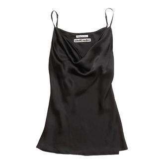 Acne Studios Gl&auml;nzendes Satin-Top - - Tops - Damen - Schwarzk - M