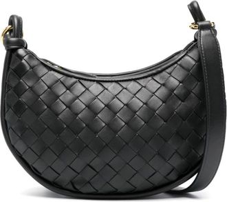 Bottega Veneta Femme, Sacs, Noir, Taille: ONE Size Intrecciato Shoulder Bag