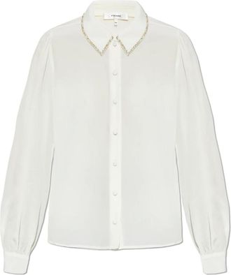 Frame Denim Femme, Blouses et Chemises, Beige, Taille: 38 FR Silk Shirt