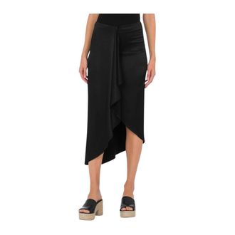 Moschino Schwarzer Rock mit Frontfalte - - Skirts - Damen - Schwarzk - L