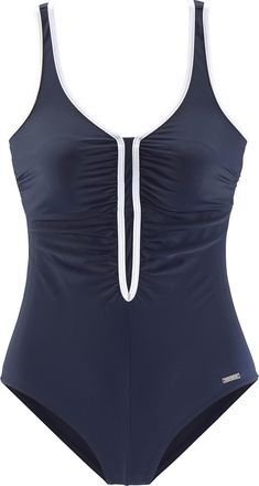 Lascana Damen Badeanzug im Retro-Look, sportlich