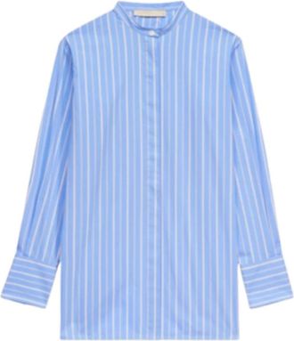 Vanessa Bruno Femme, Blouses et Chemises, Bleu, Taille: 36 FR Feline Robe longue fluide et ray&eacute;e