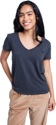 Roxy Damen is Flowing Top V T-Shirt, Phantom, X-Large