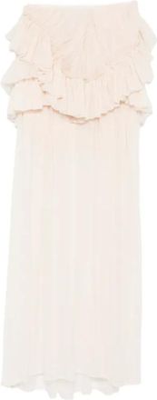 Dries Van Noten Femme, Jupes, Beige, Taille: 38 FR Shelby Long 3040 Skirt