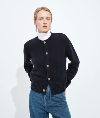 Bottega Veneta Cardigan en cachemire - Bleu - Femme - XS