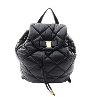 Ferragamo Sac &agrave; dos Pre-owned - Femme - Pre-owned - Noir - Taille: ONE Size
