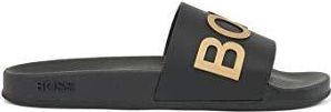 BOSS Hommes Bay Slid Mules confectionn&eacute;es en Italie avec Bride Logo et Semelle pr&eacute;form&eacute;e