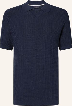Joop Strick-Poloshirt Baoron blau