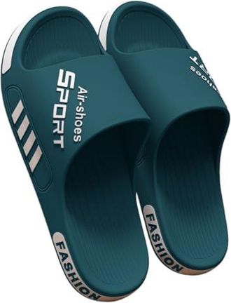 Generic Pantoufles anti-odeurs pour homme - Grande taille - Mules dint&eacute;rieur - Sandales pour femme - Antid&eacute;rapantes, PVC vert, 33 EU