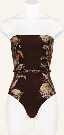 Zimmermann Bandeau-Badeanzug Ascension braun