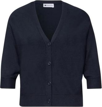 Street One Femme, Pulls, Bleu, Taille: 44 FR Elegant Viscose Cardigan with Button Detail