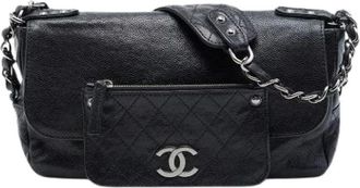Chanel Sac bandouli&egrave;re vintage Pre-owned - Femme - Pre-owned - Noir - Taille: ONE Size