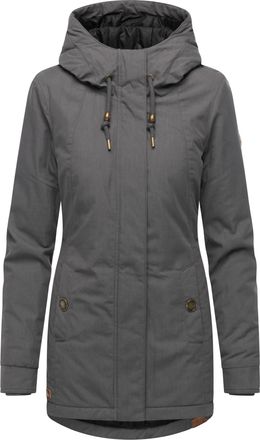 Ragwear Damen Winterparka warme Winterjacke mit Kapuze Monadena Parka YOUMODO Stone Grey Gr. 4XL