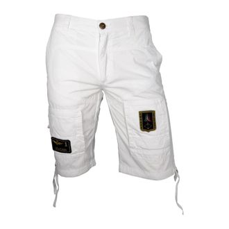 Aeronautica Iconic Bermuda Anti-G in Gabardine - - Shorts - Herren - Wei&szlig; - M