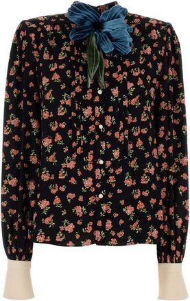 Valentino Garavani Chemise en cr&ecirc;pe imprim&eacute; - Femme - Blouses et Chemises - Multicolore - Taille: 34 FR
