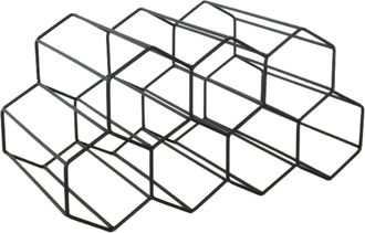 Generic Modernes - Flaschenhalter aus Eisen mit Sieben F&auml;chern, dekorativer Barschrank-Organizer, Elegantes rotes Display, kompaktes und langlebiges Design | 