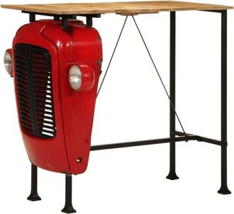 vidaXL Table de bar forme de tracteur bois de manguier massif - Vidaxl