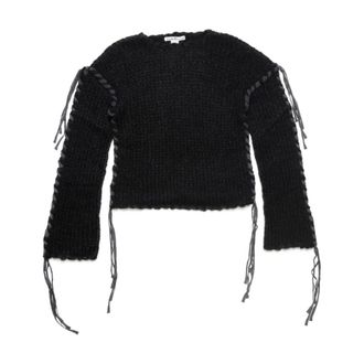 Acne Studios Rundhals-Strickware - - Knitwear - Damen - Schwarzk - XS