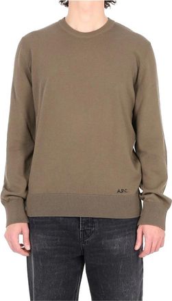 A.P.C. A.p.c., Homme, Pulls, Vert, Taille: XL Maille ras du cou