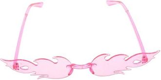 PartyKindom de Soleil sans Monture à Motif Flamme pour Femmes Légères Protection UV Confort pour Sorties et Fêtes