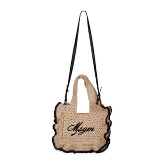 Msgm Ruffled Bag - - Bags - Herren - Beige - ONE SIZE