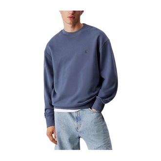 Calvin Klein Blaue French Terry Sweatshirt - - Sweatshirts & Hoodies - Herren - Blau - 2XL