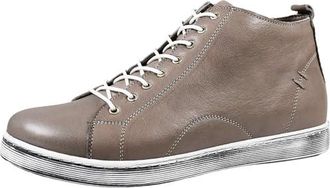 Andrea Conti Bottes en Cuir Femmes 0348734, Pointure:40 EU, La Couleur:Gris