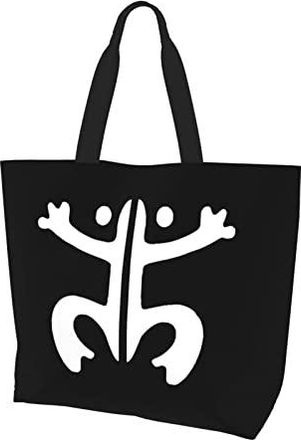AOOEDM Taino Frog Puertorro Sac &agrave; provisions r&eacute;utilisable en toile pour femme portoricaine