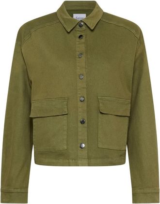 Saint Tropez IluSZ Jeansjacke - - Jackets - Damen - Gr&uuml;n - M