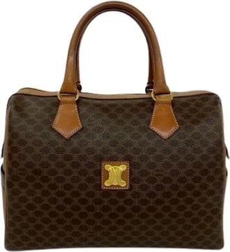 Celine Sac &agrave; main en cuir Macadam Pre-owned - Femme - Pre-owned - Brun - Taille: ONE Size