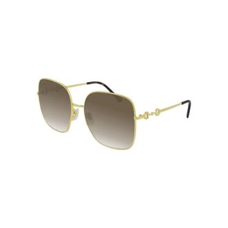 Gucci Oversized Square Sonnenbrille - - Accessories - Damen - Gelb - 61 MM