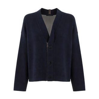 Fabiana Filippi Femme, Pulls, Bleu, Taille: 36 FR Gilet Zipp&eacute; Boutonn&eacute;