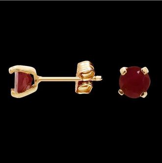 Cleor Boucles doreilles en or 375/1000 et rubis