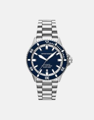 Emporio Armani Sea Explorer - Montre automatique pour homme en acier inoxydable - Argent&eacute;