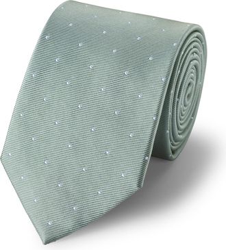 CHARLES TYRWHITT Krawatte aus Seide mit Punkten - Aquamarin