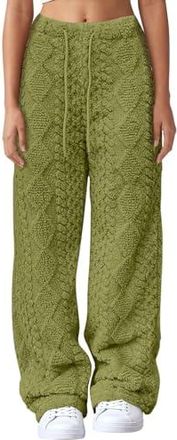 Generic Pantalon de sport pour femme - Pantalon de jogging moelleux pour femme - Baggy - Doublure en peluche - Pantalon dhiver chaud - Pantalon dhiver moelleu