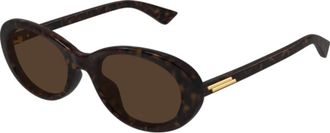 Bottega Veneta Femme, Accessoires, Brun, Taille: 54 MM Oval Lunettes de soleil