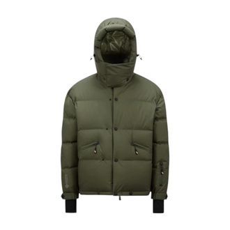 Moncler Homme, Vestes, Vert, Taille: XL Veste de ski à capuche en duvet