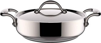 Lagostina Accademia Lagofusion Schmorpfanne mit Deckel, Rostfreies Metall, Edelstahl, 26 cm