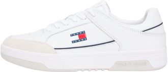 Tommy Jeans Herren TJM Cupsole Leather Em0Em01660 Low Top, White (White), 44.5 EU