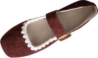 Generic Chaussures Mary Jane pour femme - Coupe large - Style d&eacute;contract&eacute; - Couleur unie - &Eacute;l&eacute;gantes - Confortables - Pliables - L&eacute;g&egrave;res et respirantes - Ball