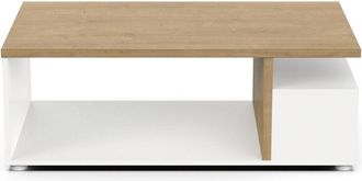 Demeyere Demeyere - calicosy - Table basse 3 niches décor chêne et blanc mat L91,8 cm - access