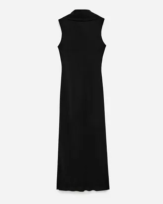 Arket Flie&szlig;endes Kleid Mit Schalkragen -Schwarz