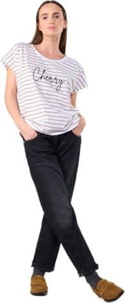 Le Temps Des Cerises T-shirt Cottard blanc à rayures