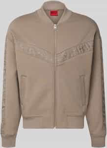 HUGO BOSS Oversized Sweatjacke aus Baumwoll-Mix Modell DROMZIP