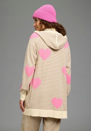 Kangaroos Kapuzenstrickjacke h&uuml;ftbedeckende L&auml;nge, aus elastischem Strickmaterial