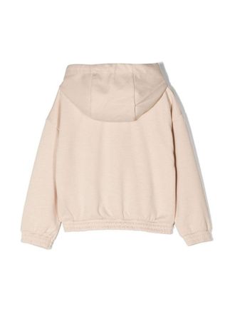 Michael Kors Stretch Polyester Blend Hoodie - Beige