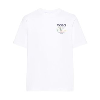 Casablanca Bedrucktes T-Shirt - - Tops - Herren - Wei&szlig; - 2XL
