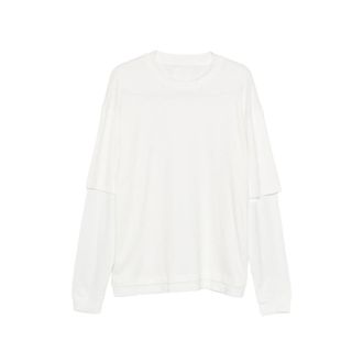 WOC Orange Layered-sleeve Crew-neck T-shirt